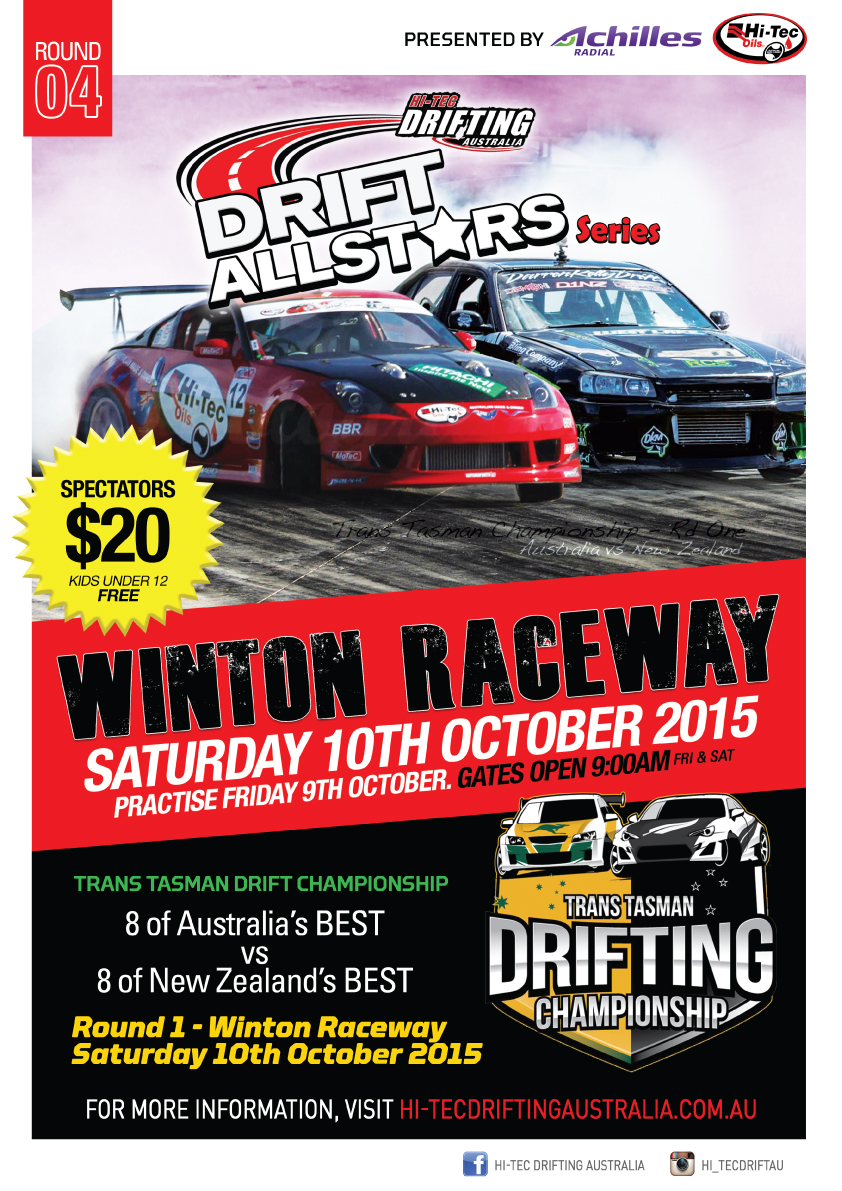 Tickets for HTDA Drift Allstars Series - Round 4 in Winton from Ticketbooth