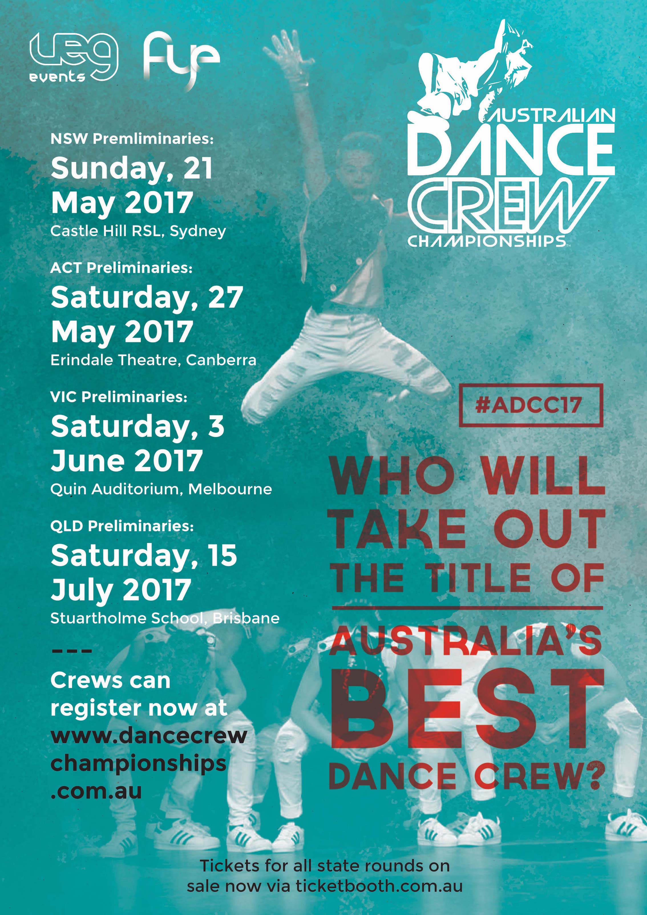 Tickets for Australian Dance Crew Championships – ACT Preliminaries ...
