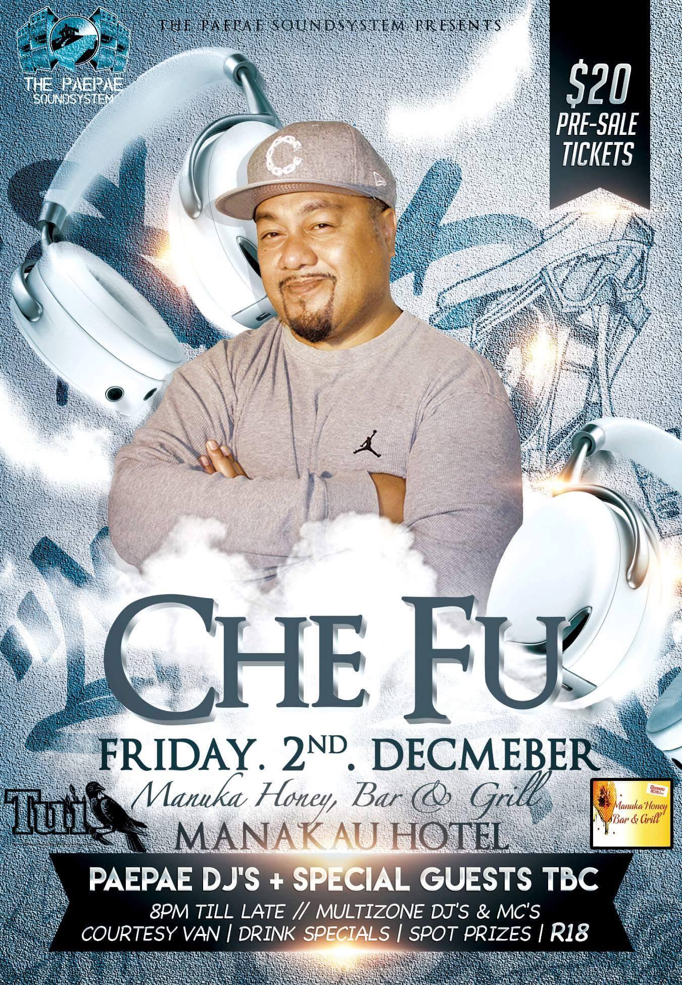 Tickets for CHE FU - Manakau in Manakau from Ticketbooth New Zealand