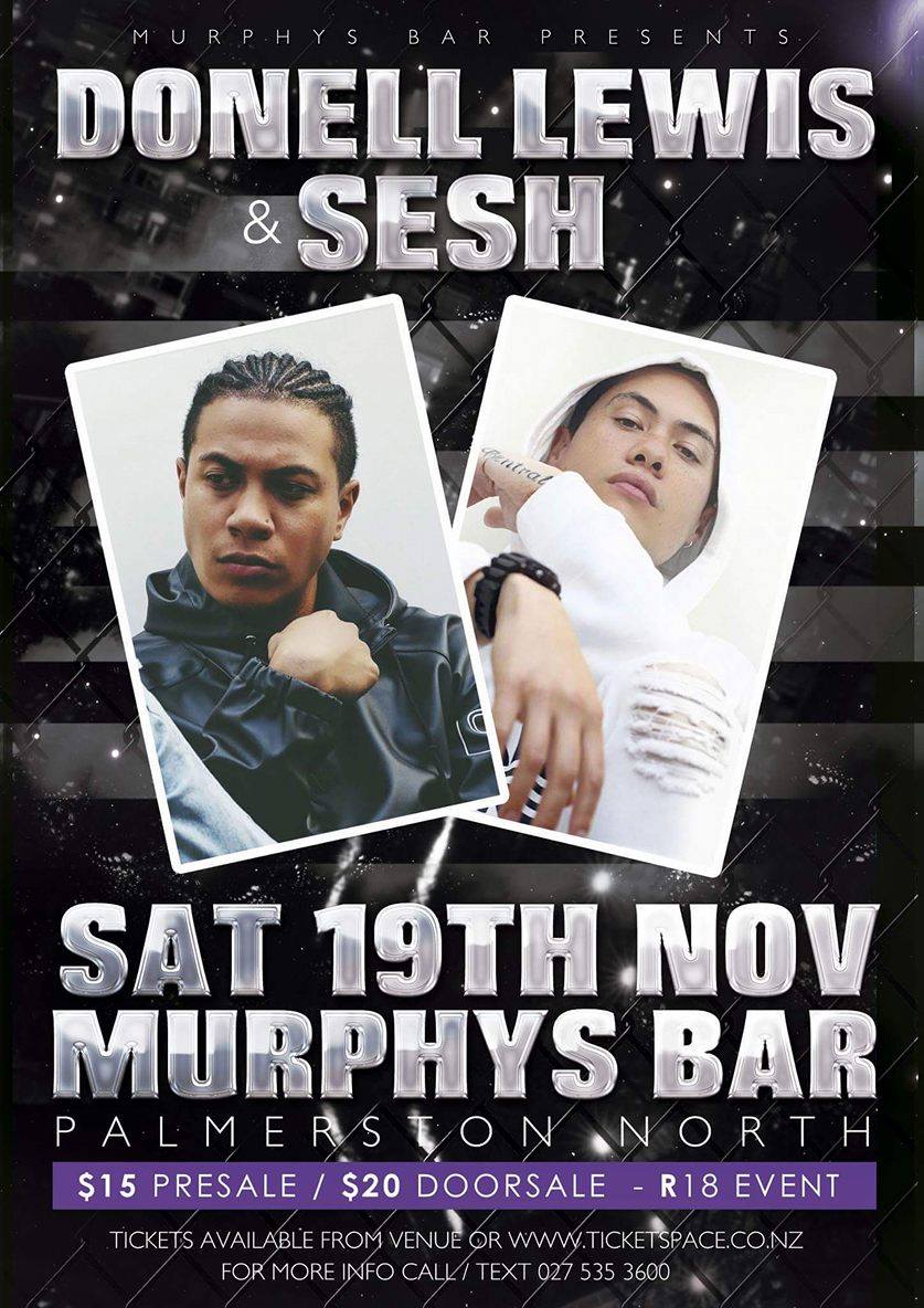 Tickets for DONELL LEWIS & SESH - Palmerston North in Palmerston North ...