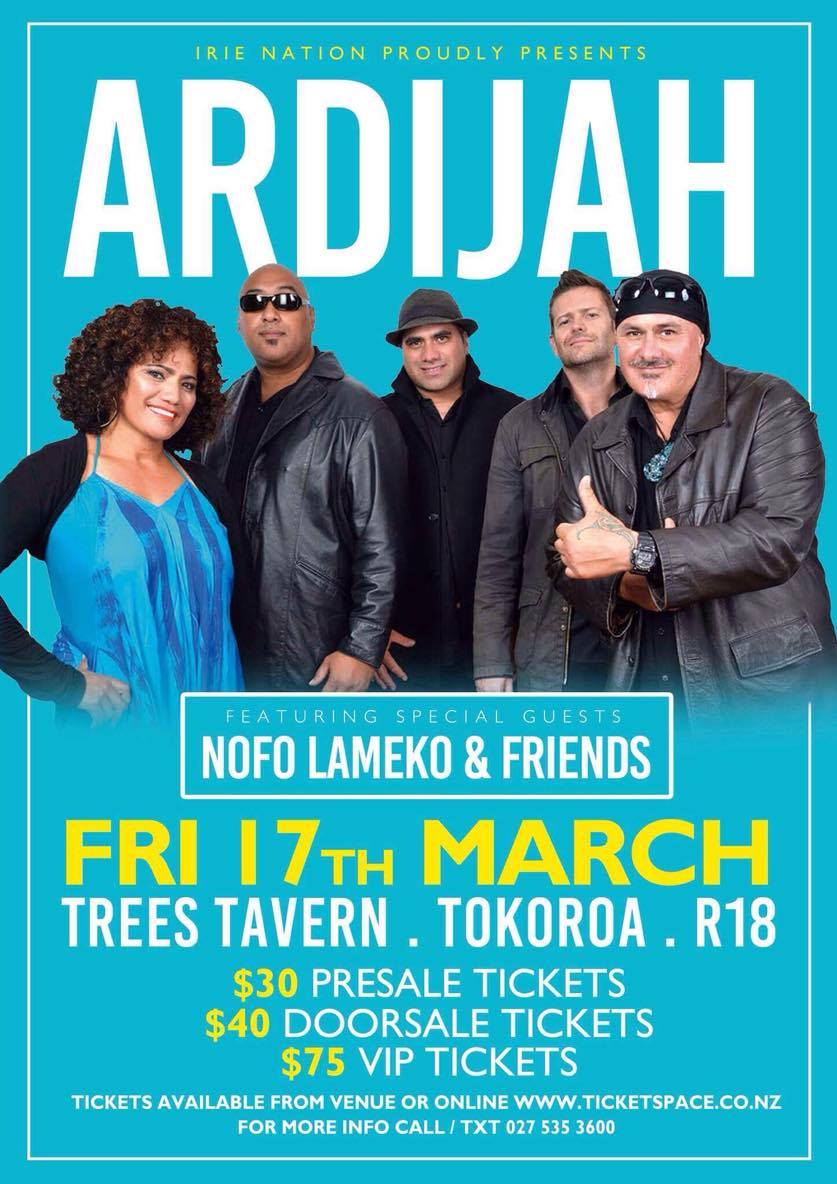 Tickets for ARDIJAH - Tokoroa in Tokoroa from Ticketspace