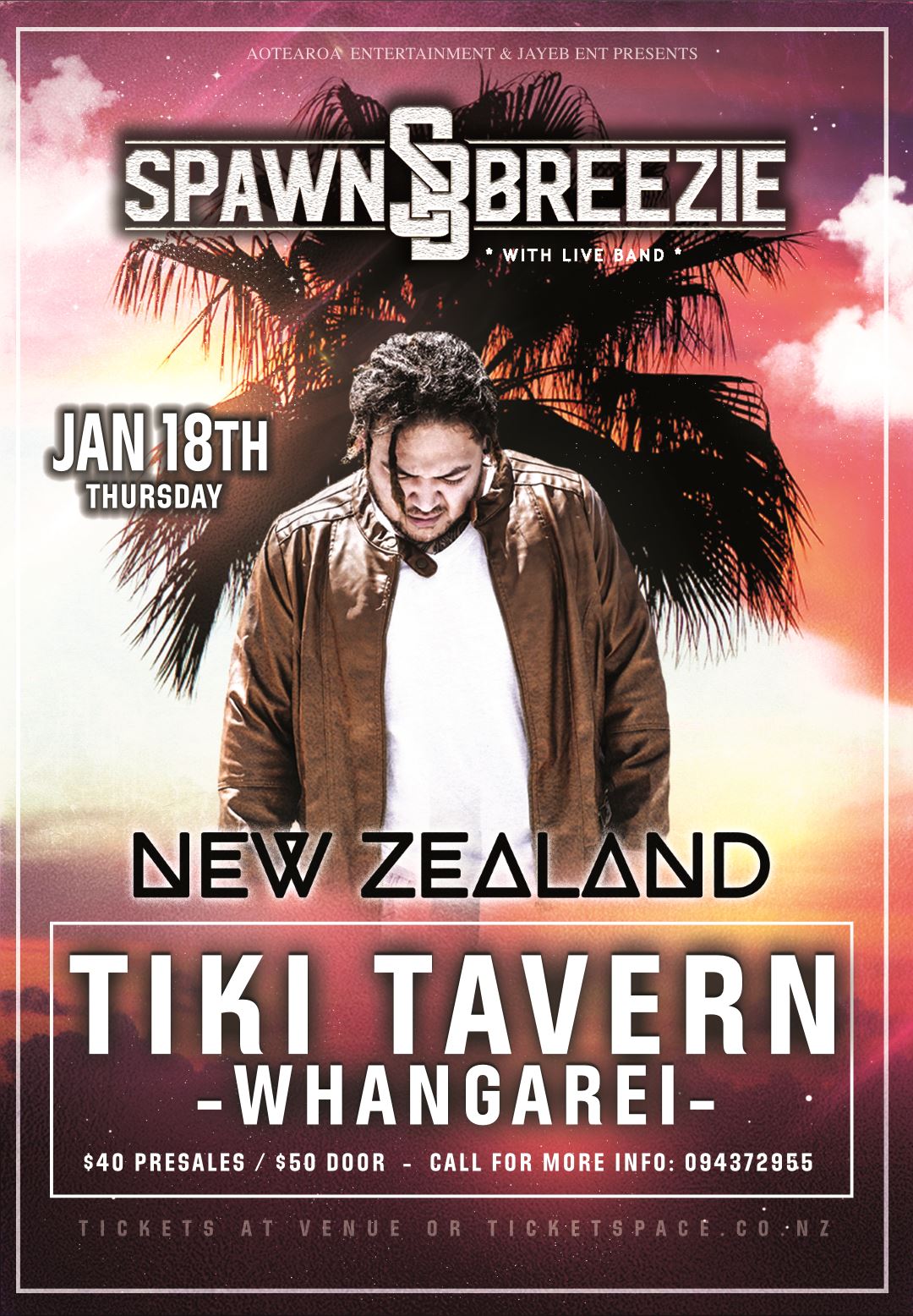 Tickets for SPAWNBREEZIE - Whangarei in Tikipunga from Ticketspace